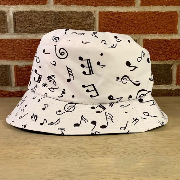 Source Unknown | Accessories | Music Notes Reversible Bucket Hat | Poshmark